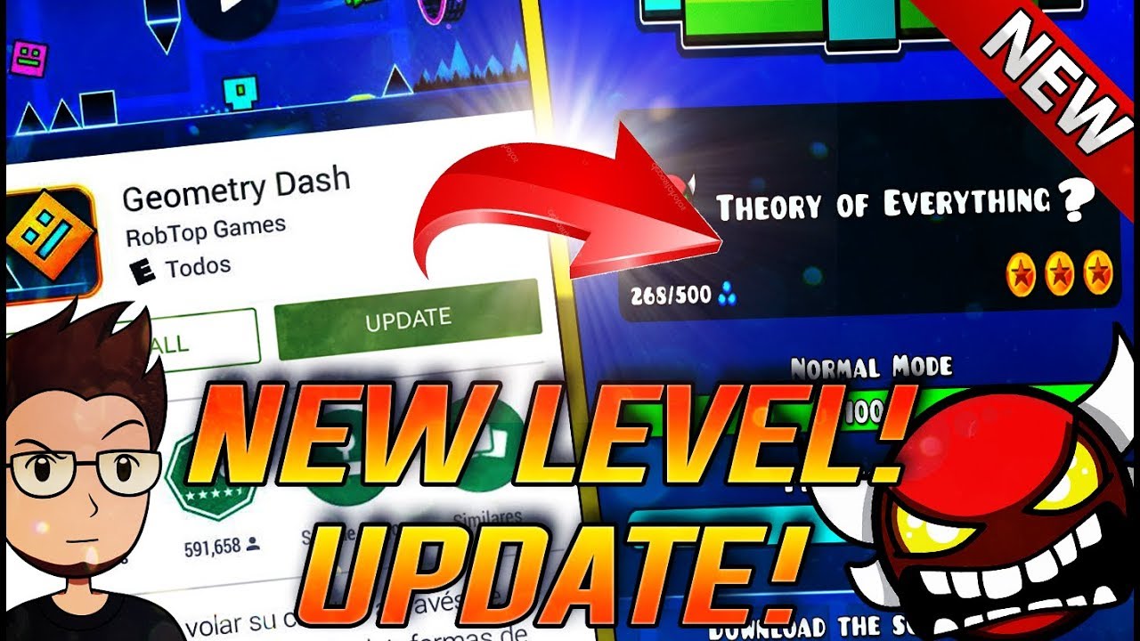 ROBTOP vuelve a ACTUALIZAR GEOMETRY DASH y saca un NUEVO NIVEL EN GD ...