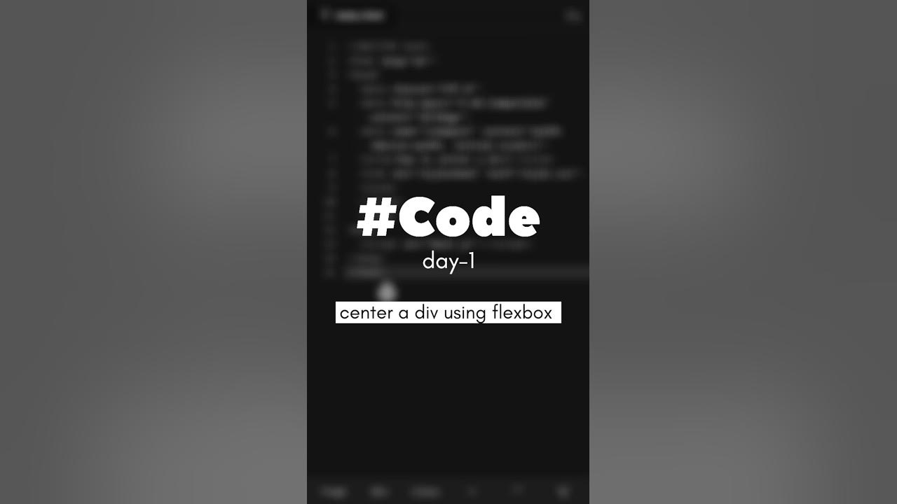 Center a div using flexbox 😁🤟🏻 #100DaysOfCode #webdevelopment #frontend - YouTube