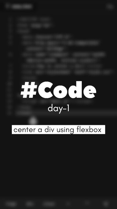 Center a div using flexbox 😁🤟🏻 #100DaysOfCode #webdevelopment #frontend - YouTube