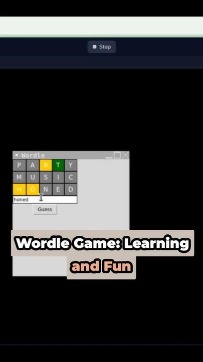 Wordle Game : Learn to build a fun game while learning important Python concepts - YouTube