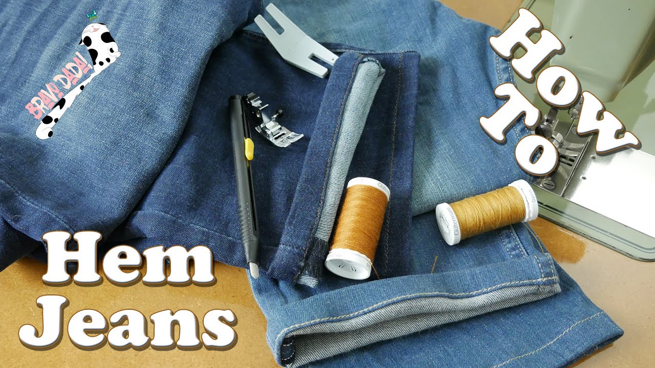 DIY How To HEM JEANS Without Original Hem - TWO WAYS of Hemming Jeans ...