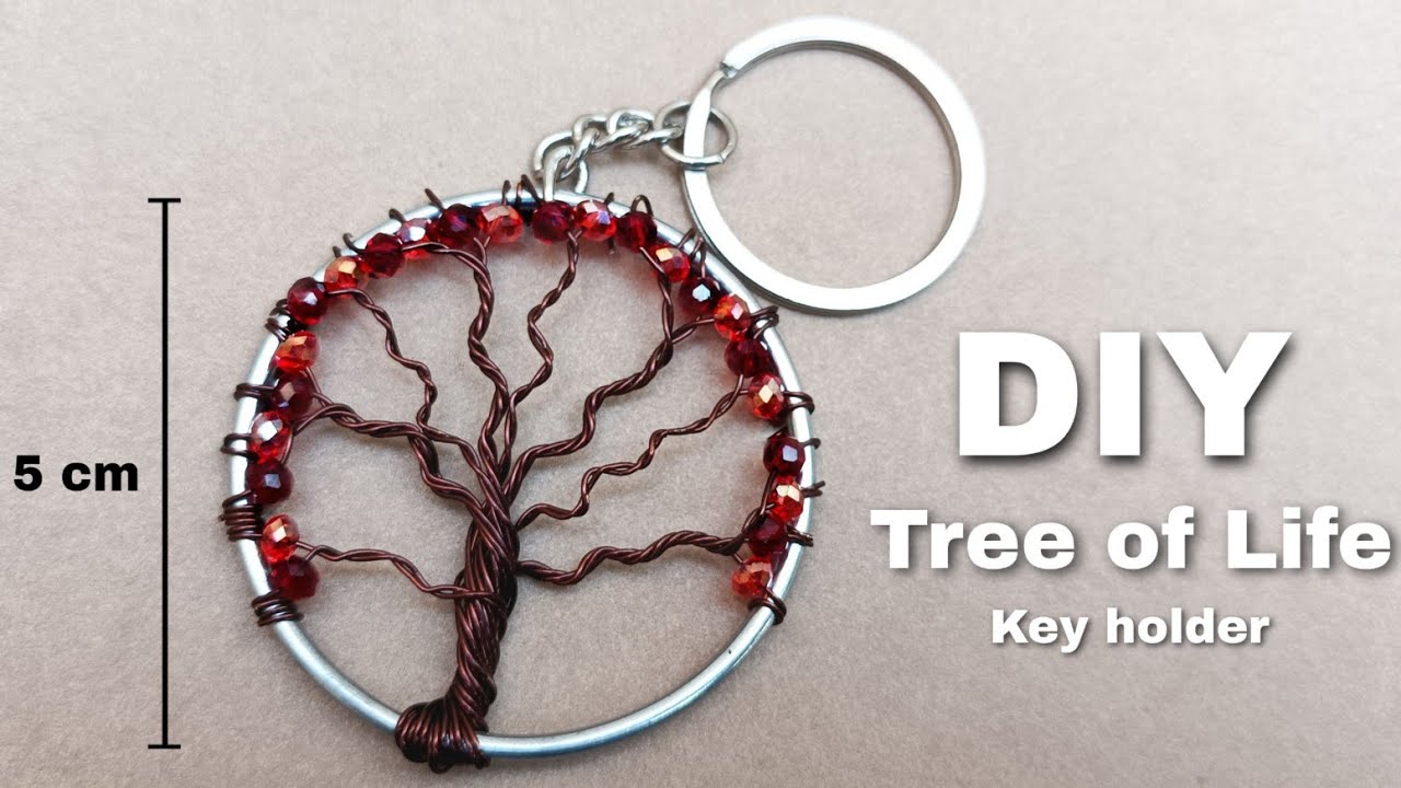 Diy wire tree of life key holder - YouTube