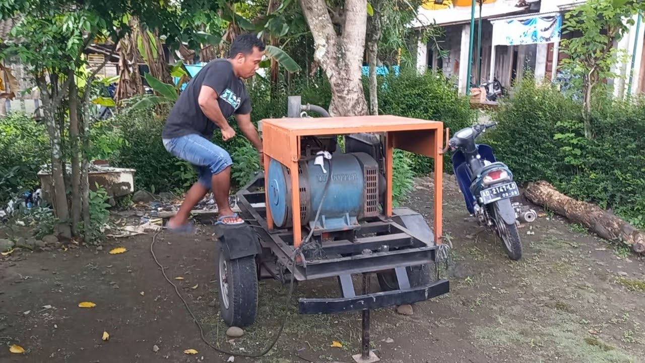 Ogleng Diesel Dompeng 15Kva Sampai Naik Ke Papan Besi Sound Hajatan ...