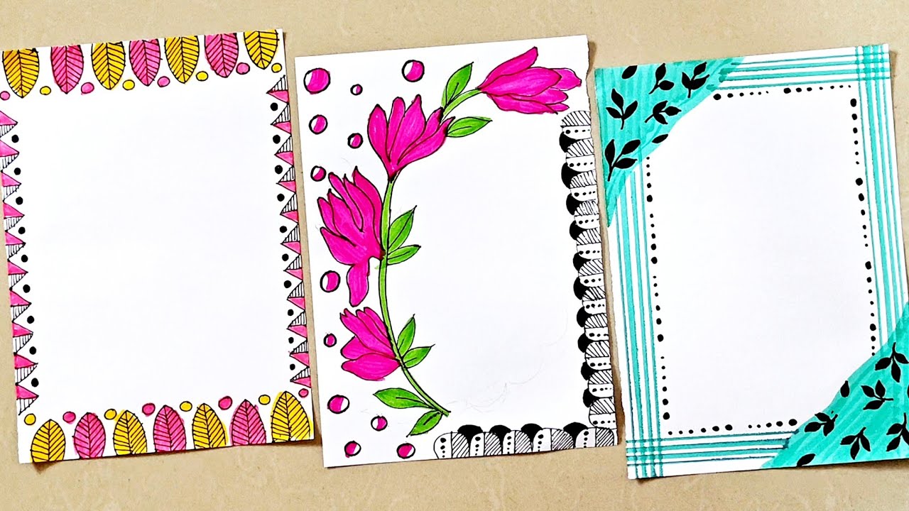 Easy project design border/Project work design/Title page/Front page ...