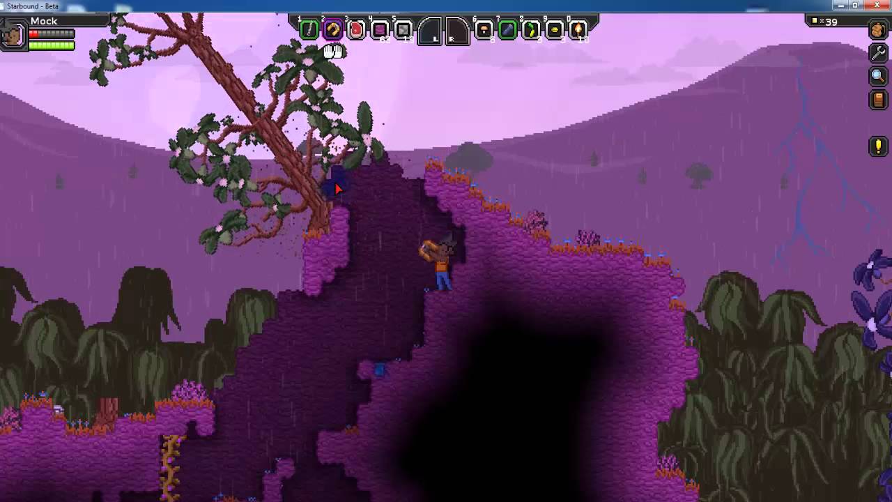 Starbound - How to Cut a Tree ( HD ) - YouTube