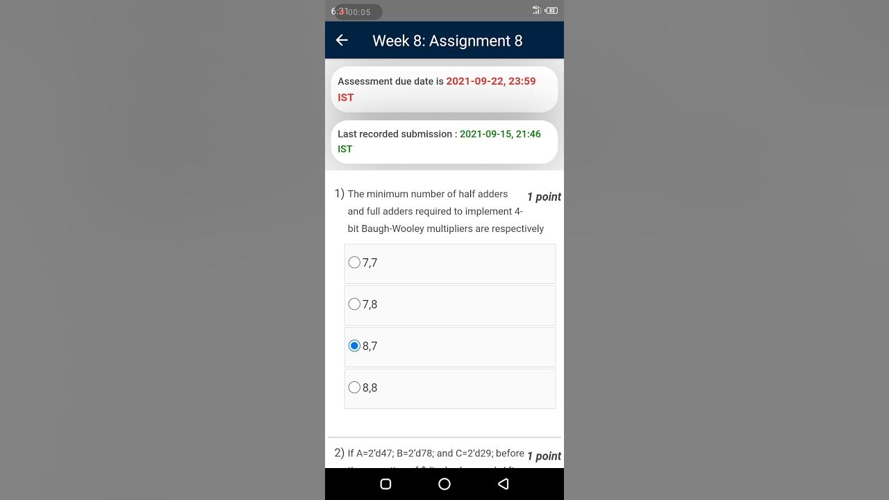 System Design Through Verilog HDL, week 8 assignment Solution. 2021 - YouTube
