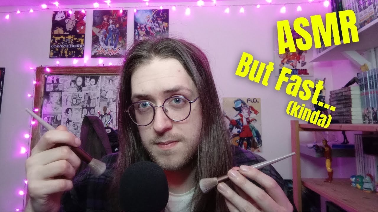 *ASMR* but its kinda fast (mic brushing, tapping, clicking) - YouTube