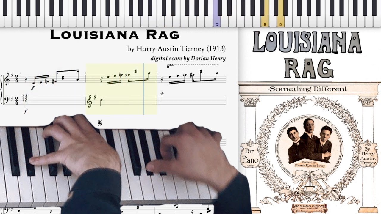Louisiana Rag by Harry A. Tierney (1913, Ragtime piano) - YouTube
