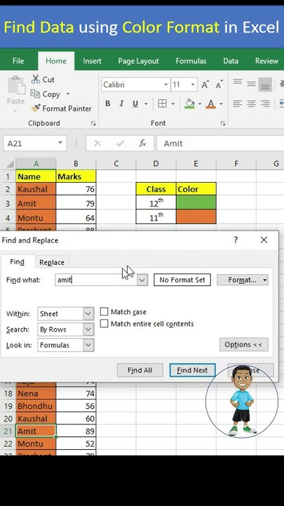 Find Data Using Color Format In Excel Excel Exceltips Exceltutorial Msexcel Developer