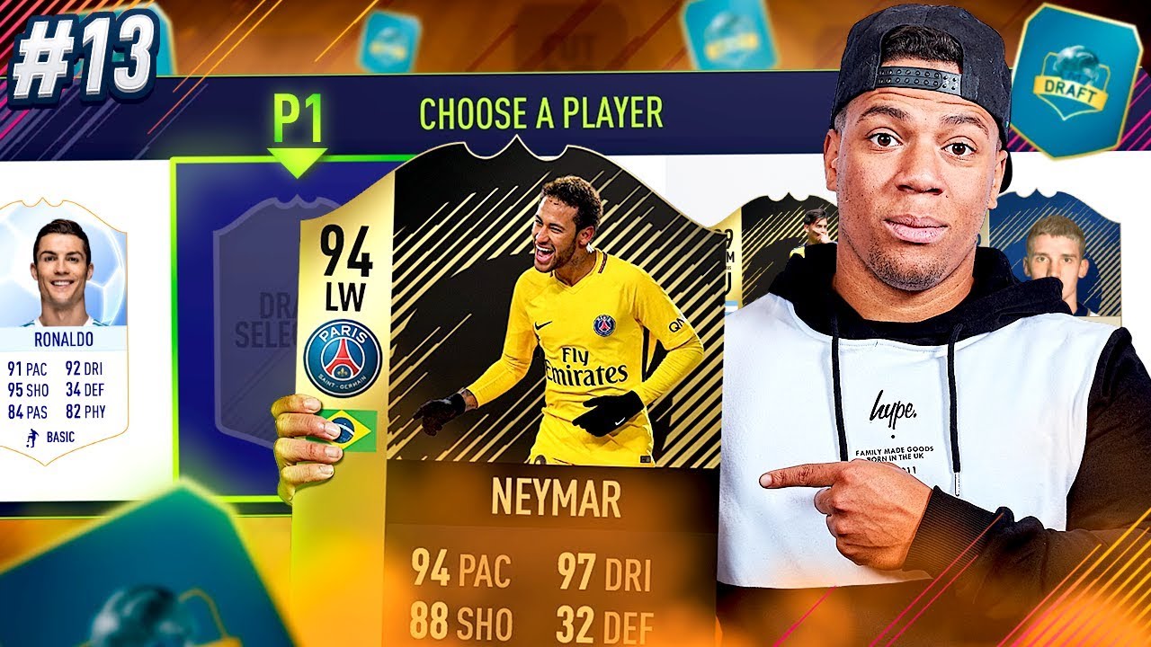 NEYMAR WINS YOU DRAFTS!!🏆🏆DRAFT TO GLORY #13 - FIFA 18 ULTIMATE TEAM ...