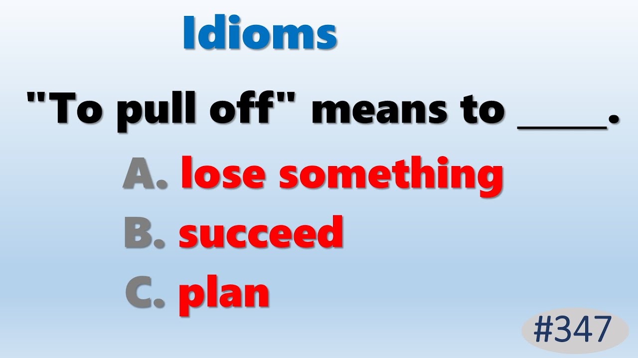 English Idioms | 25 Idioms you must study | English Questions | Idiom ...