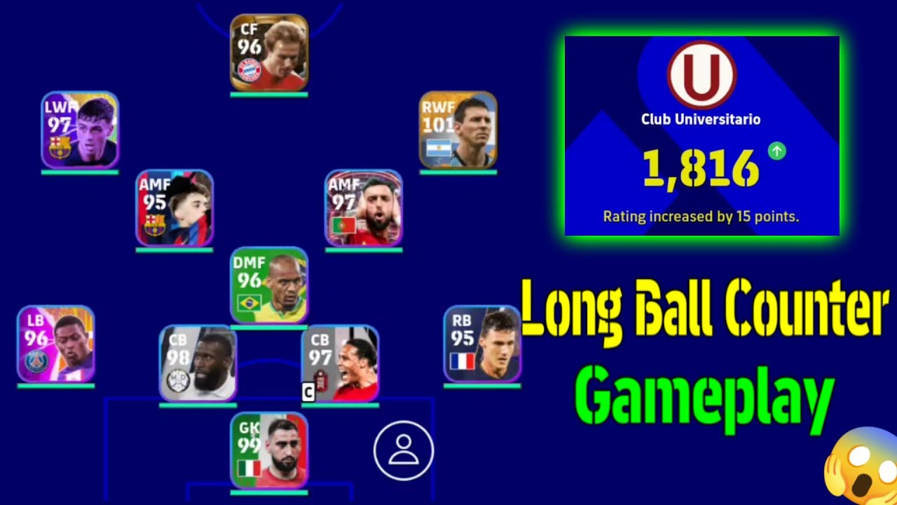 Long Ball Counter Gameplay | eFootball 2023 Mobile | Di Maria with ...