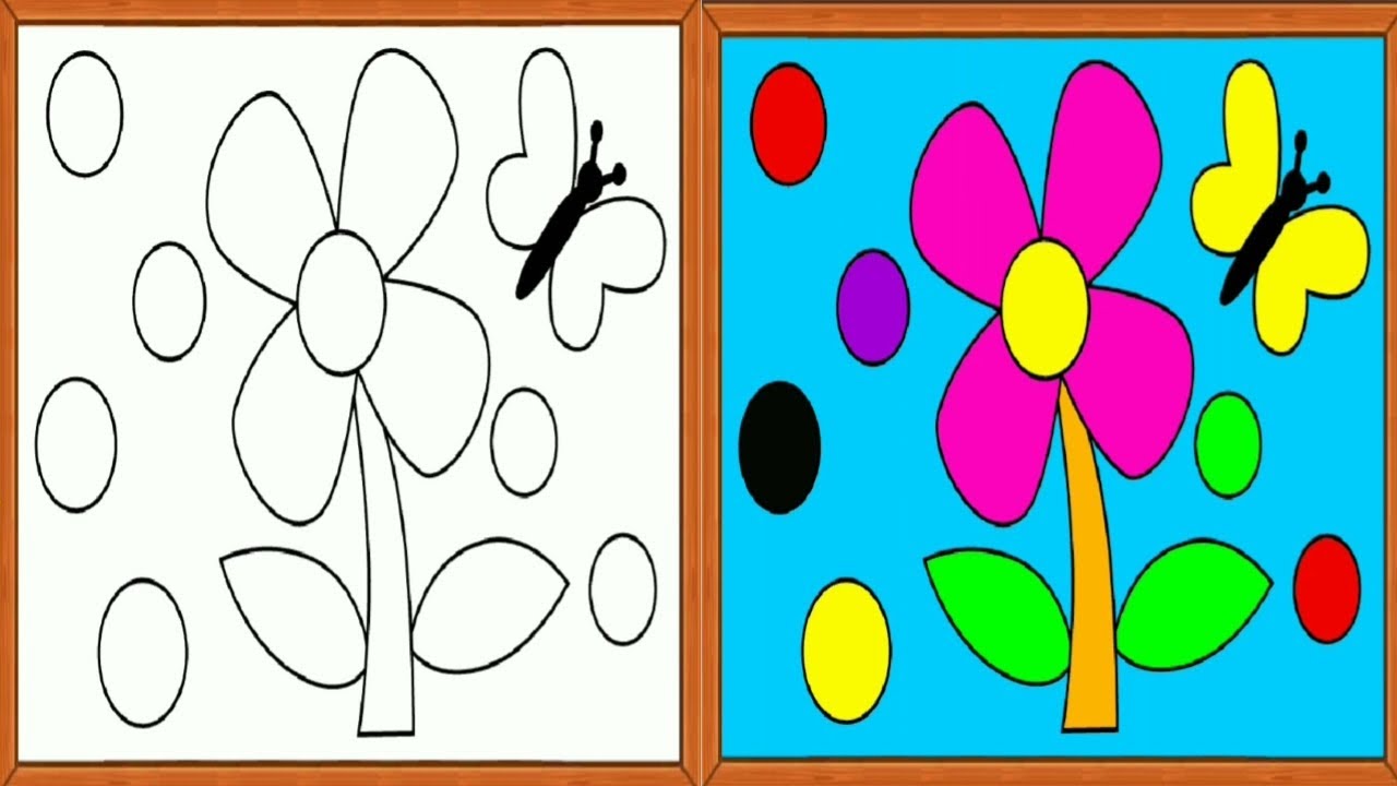 Belajar mewarnai gambar bunga yang indah | cara mewarnai gambar bunga ...