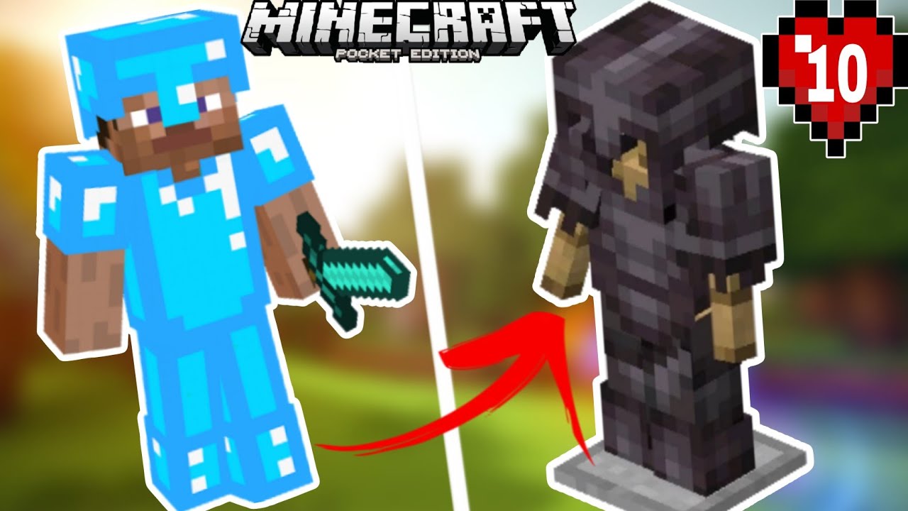 Complete Netherite Armor with Max Enchantments|MCPE|EP-10 - YouTube