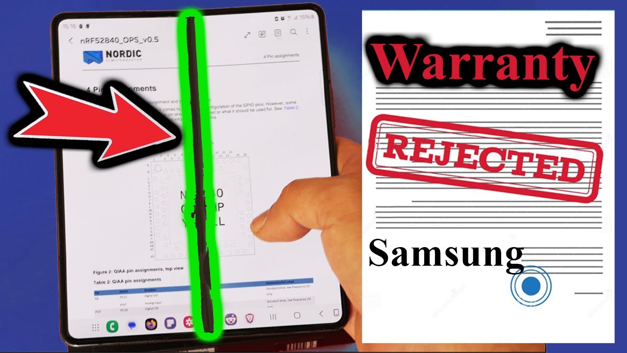 Middle Screen Crack - Most Common Samsung Galaxy Fold Problem - YouTube