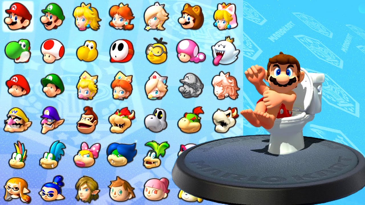 Mario Kart 8 - Drive the Skibidi Toilet with Boxer Shorts Mario|The ...