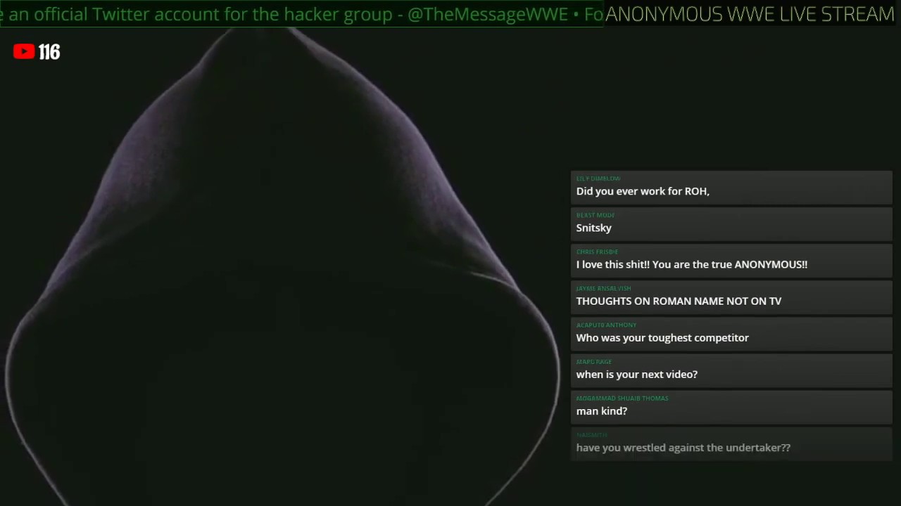 Anonymous WWE Live Stream 01 - YouTube