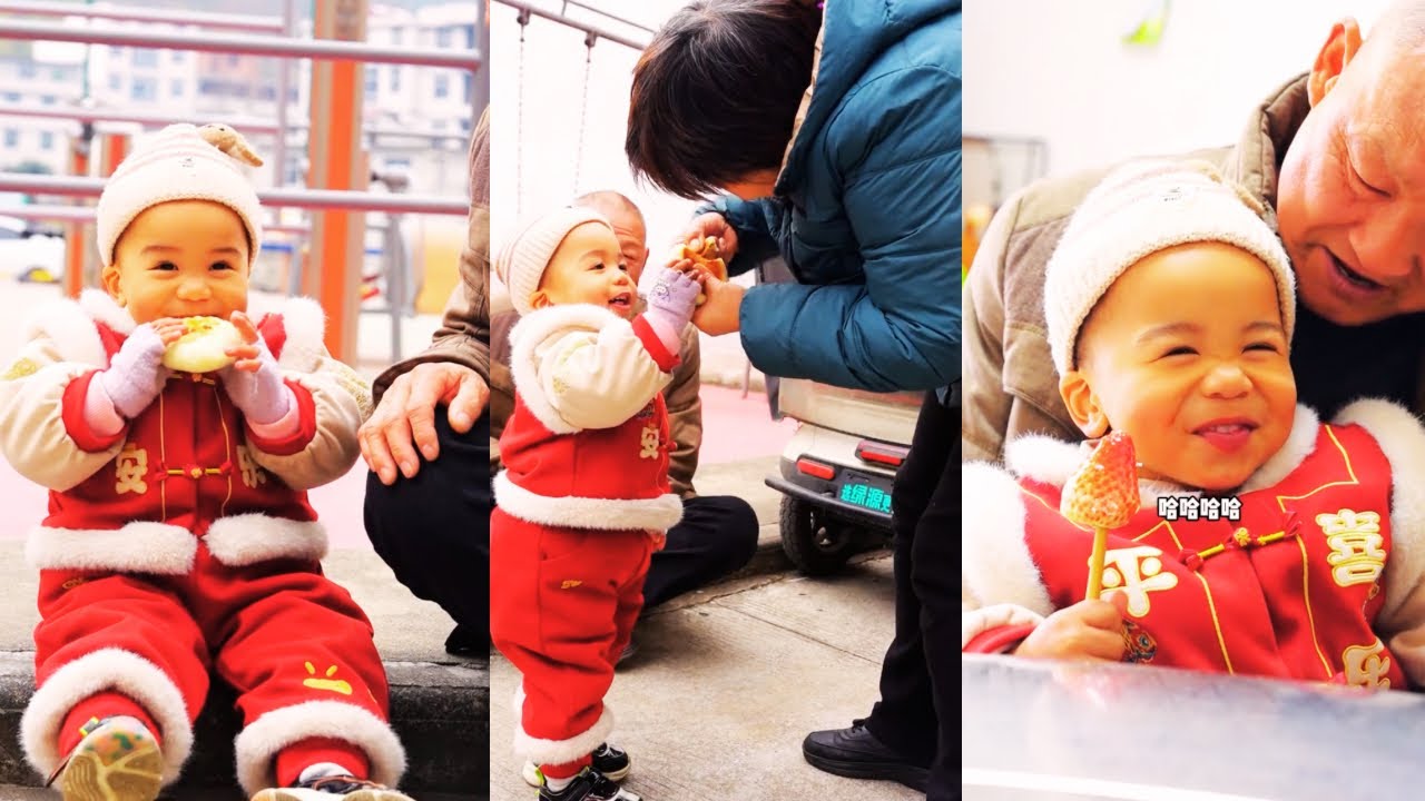 Kaikai's appetite is increasing! 🍚The body grows taller! Grandma is ...