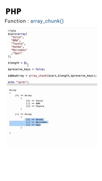 Arraychunk Php Function Youtube