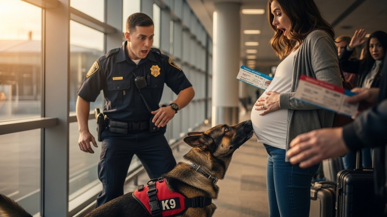 K9 Leaps Into Crowd—And Heads Straight for the Pregnant Woman - YouTube