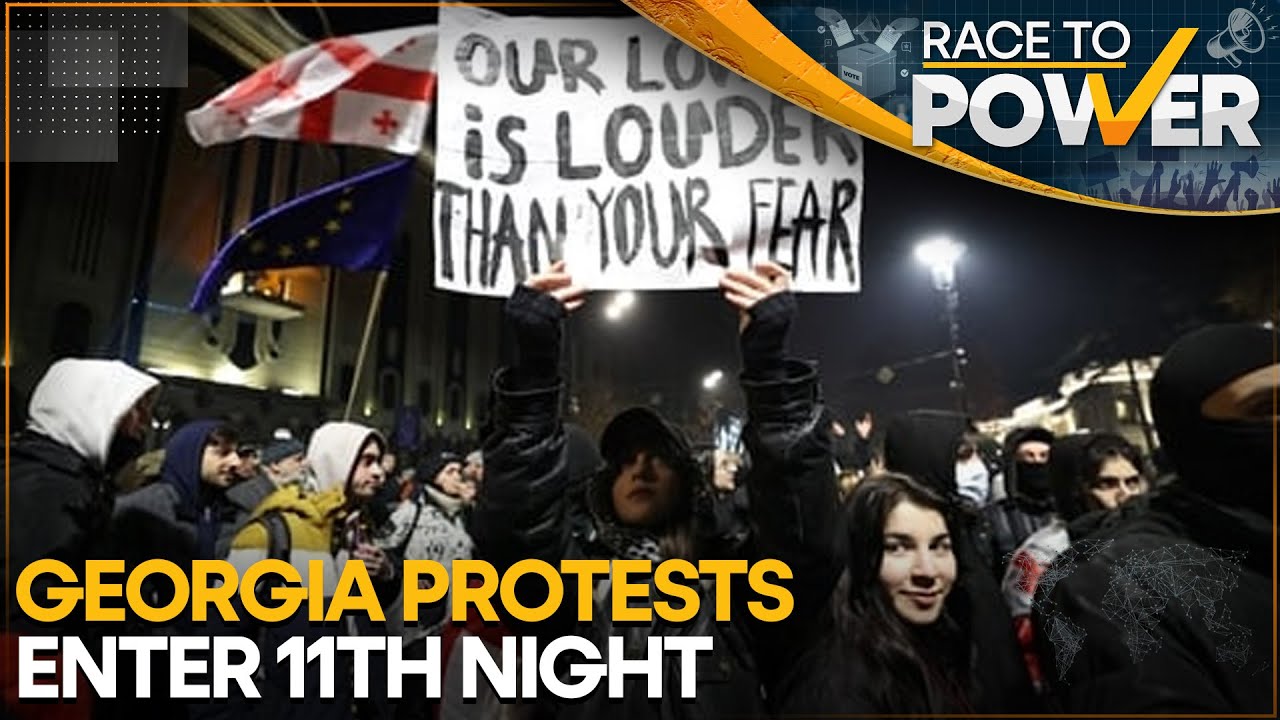 Georgia Protesters Defiant as Thousands Rally for 11th Day | Race to ...