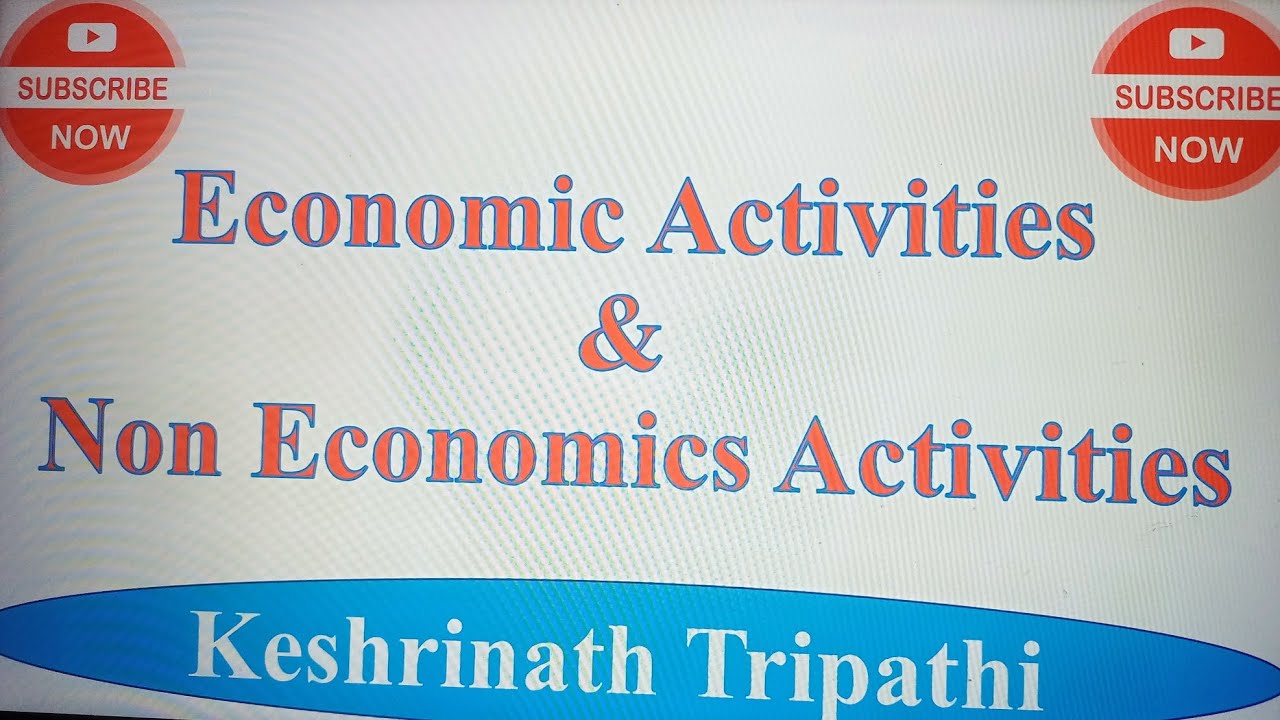 #Economic Activities & Non Economic Activities # - YouTube