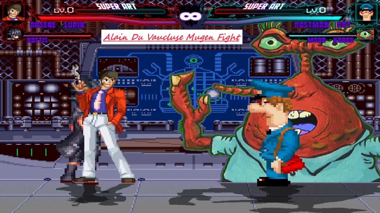 Mugen : Lupin III & Noctis Vs Postman Pat & Moar Krabs (Request) - YouTube