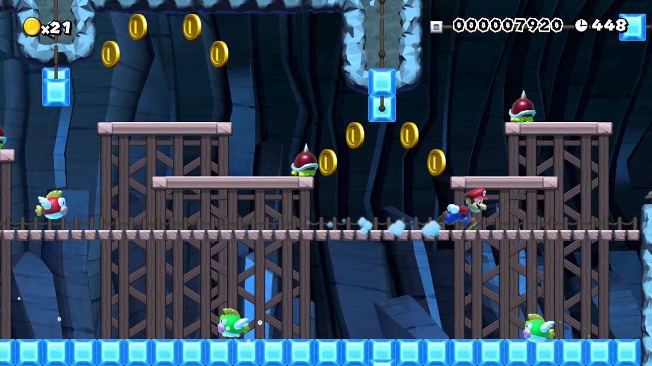 Super Mario Maker - 3-2 riverside grotto [simen] - YouTube