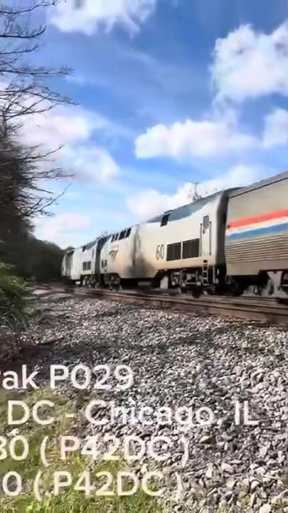 Amtrak P029 coming by Linden LN! - YouTube