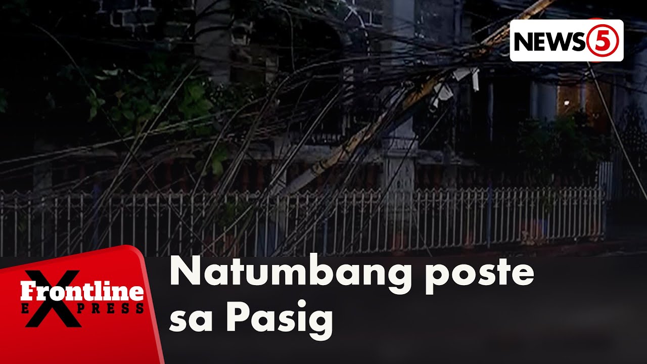 Poste, bumagsak sa kalsada sa Pasig | Frontline Express - YouTube