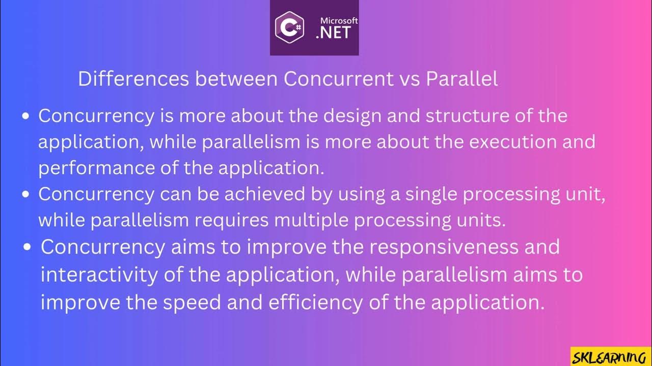 Difference Between Concurrency and Parallelism in C# .NET - YouTube