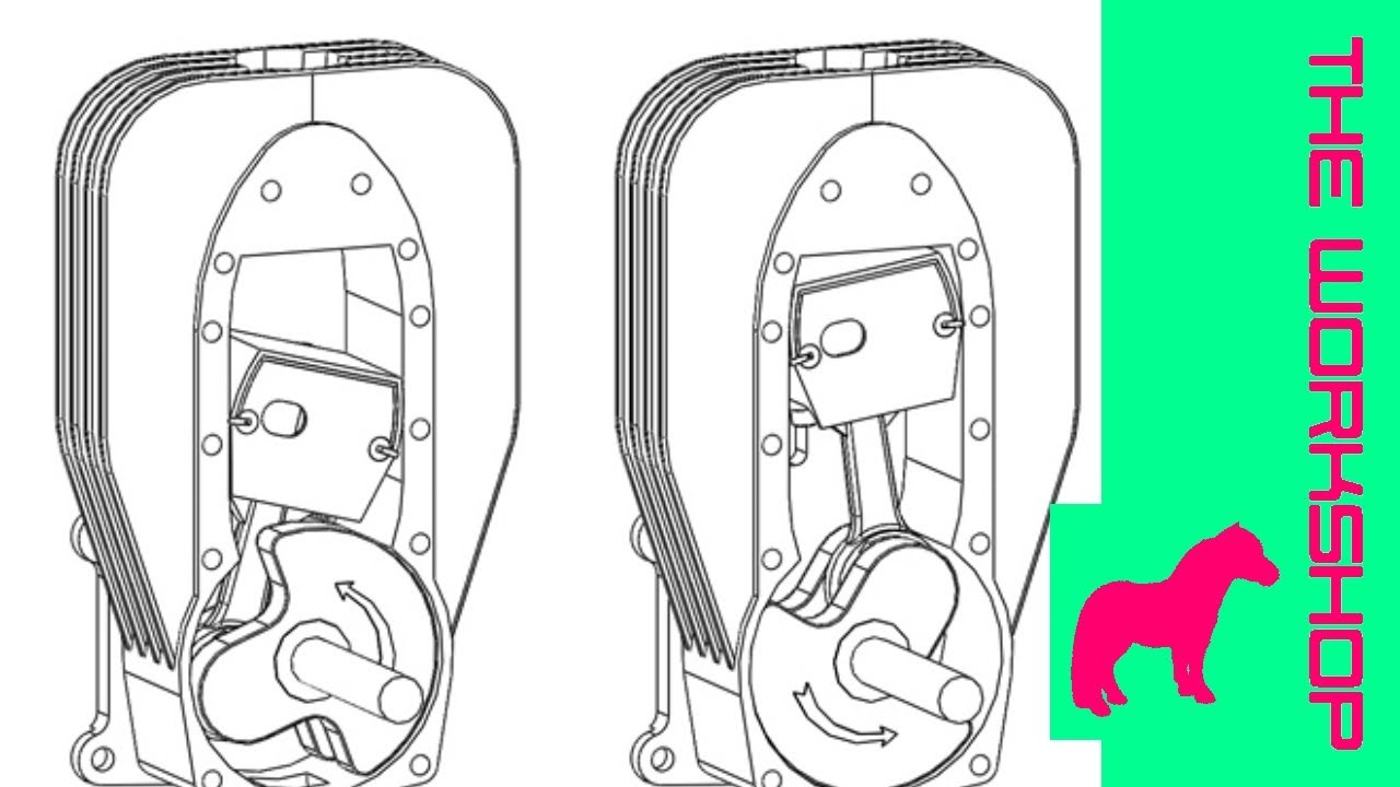 Real square piston engine - the Hossack - YouTube