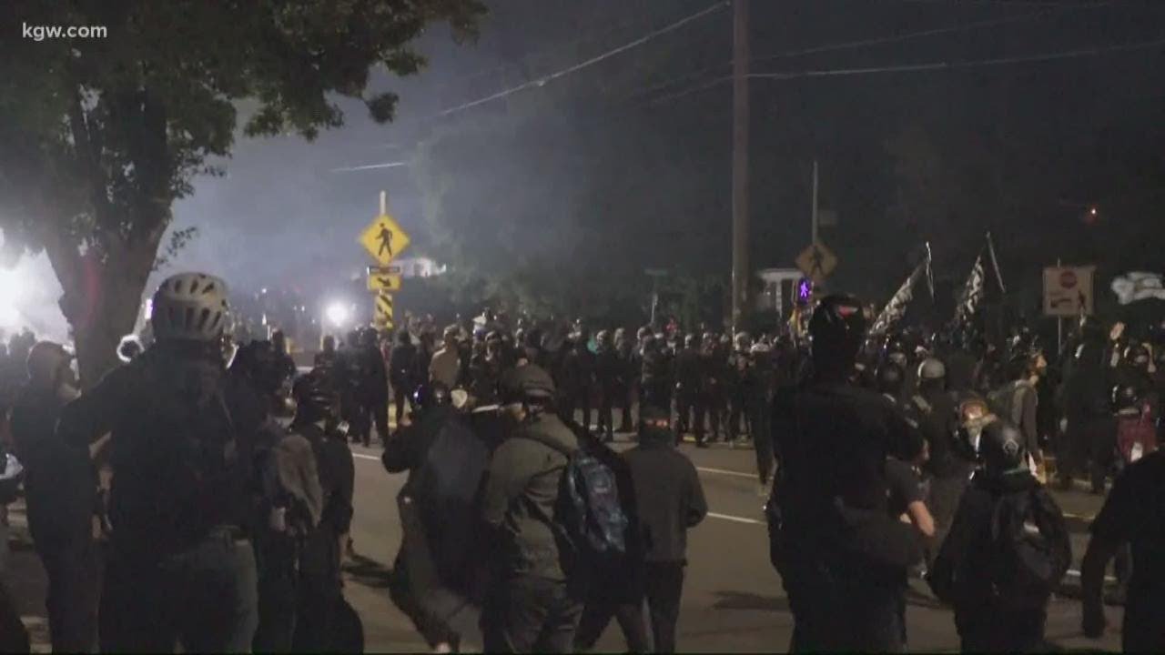 Portland Police declared a riot during the 100th night of protests in ...