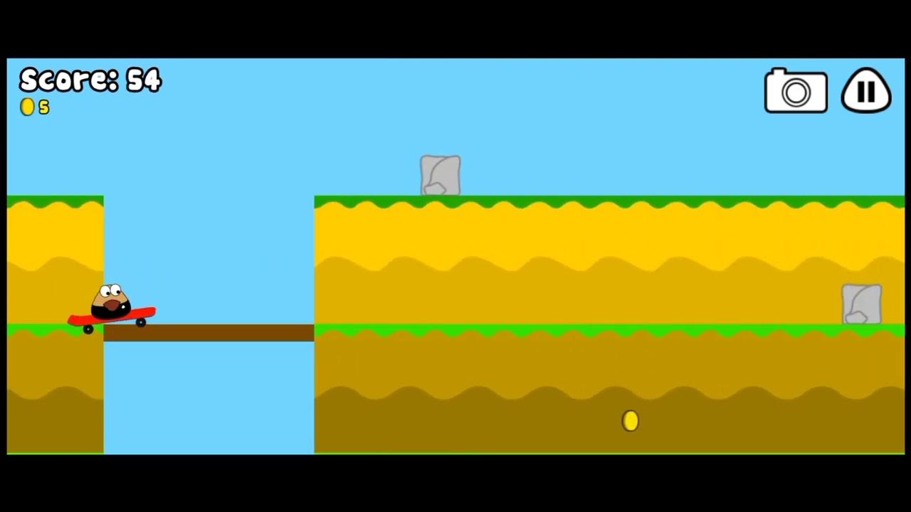 Pou - Cliff Dash Gameplay - YouTube