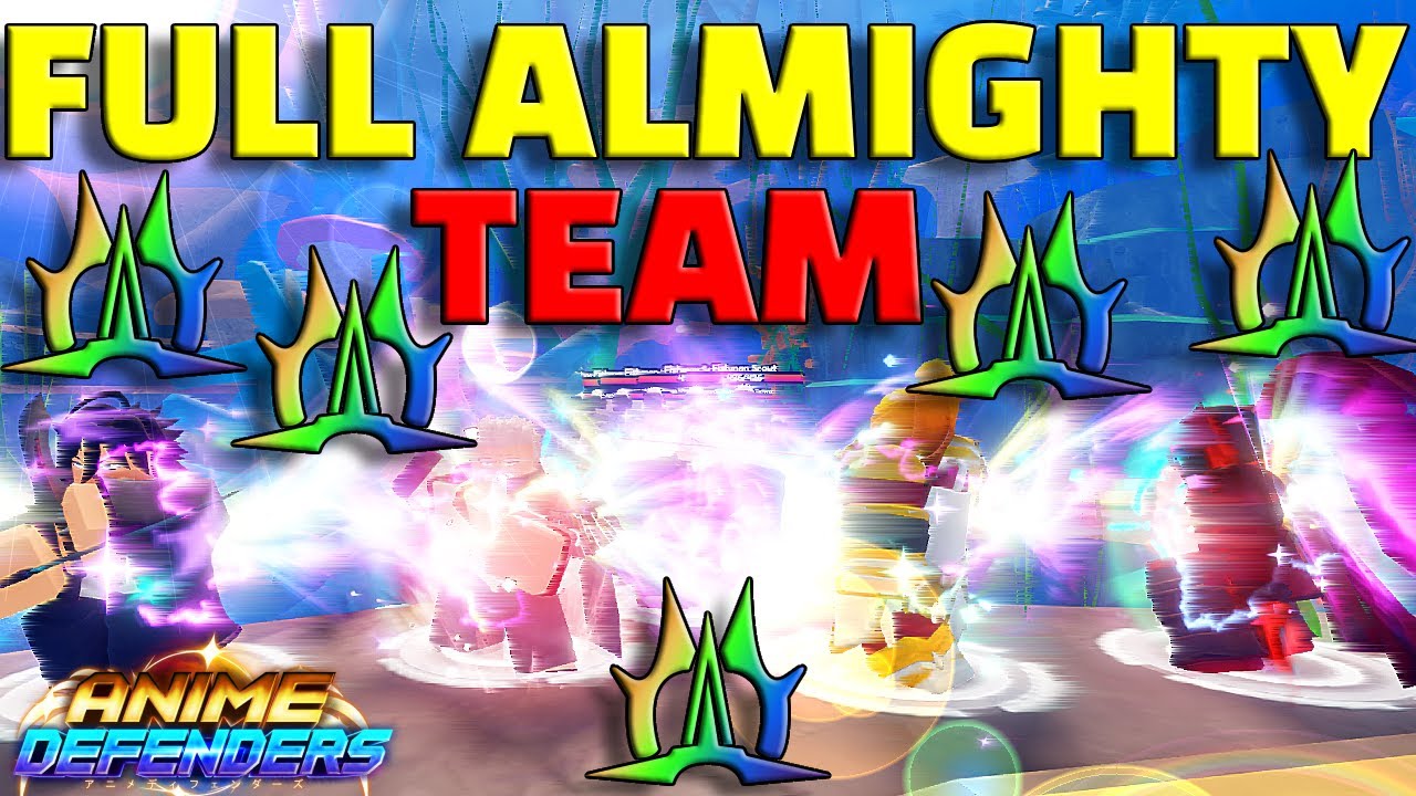 MY FULL ALMIGHTY TEAM IN ANIME DEFENDERS! [50K GEMES GIVEAWAY] - YouTube
