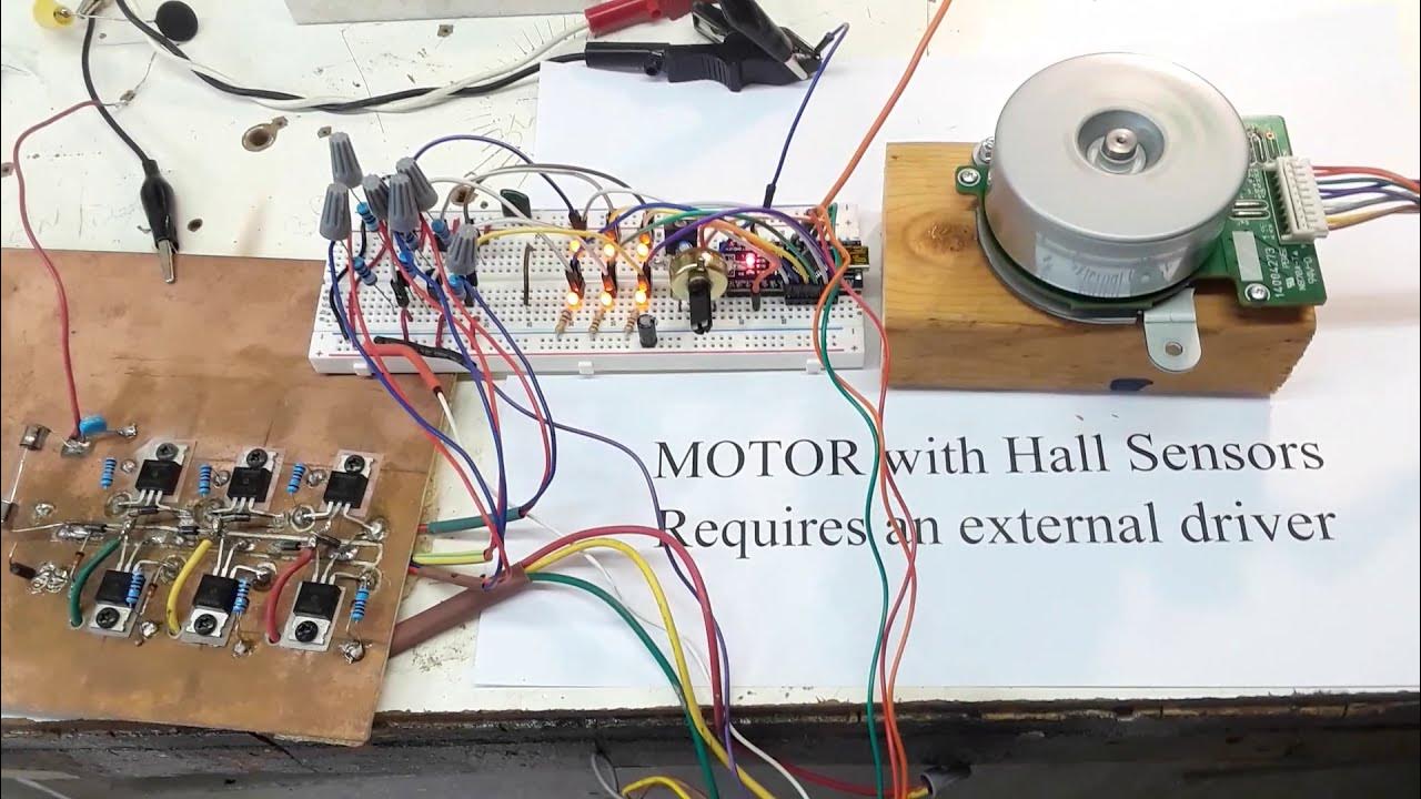 DIY Nidec BLDC ESC with Hall Sensors w Arduino code - YouTube