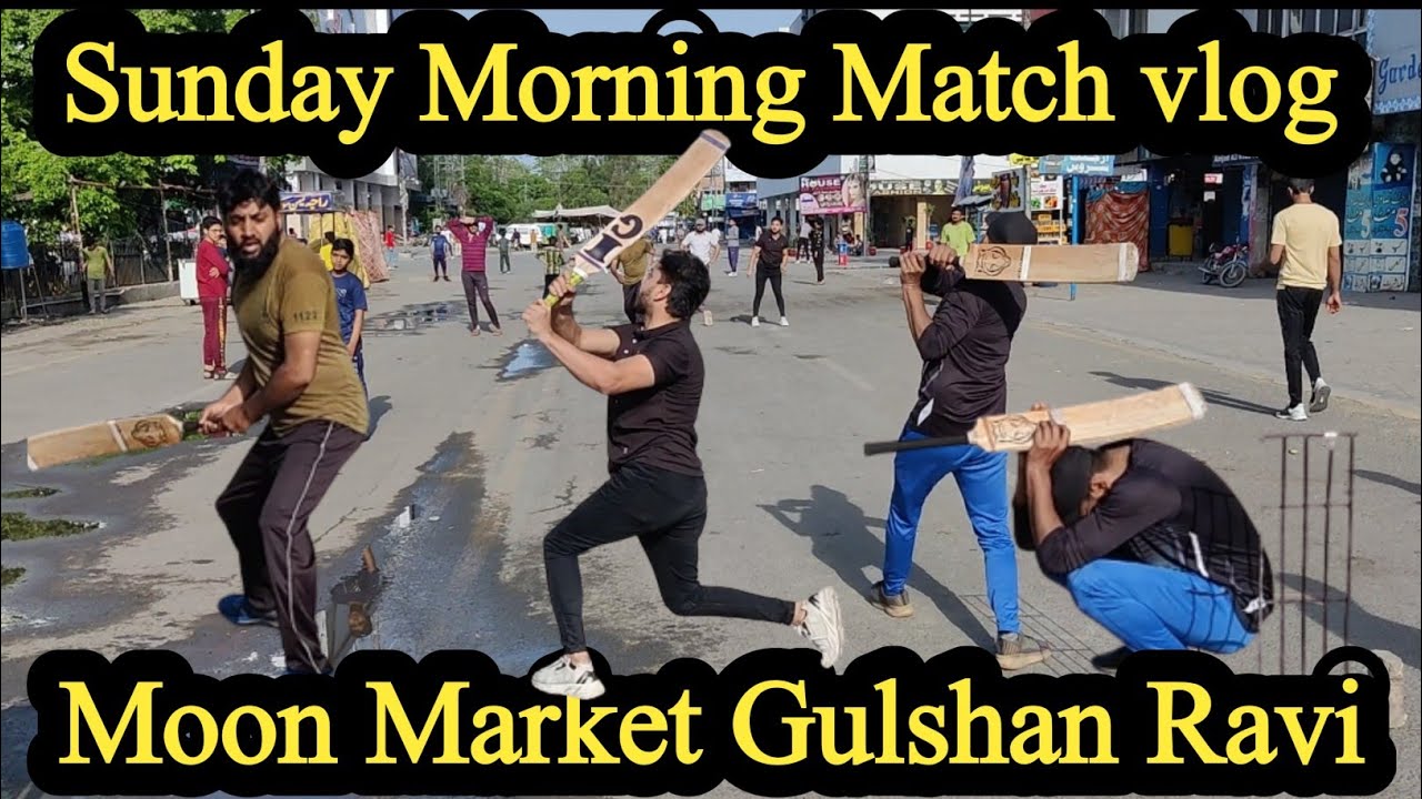 Playing Tapeball Cricket Sunday Morning | Moon market Gulshan Ravi ...