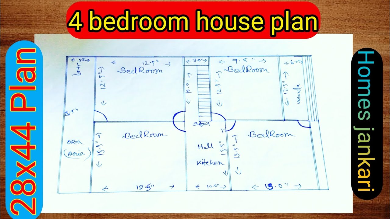 28*44 house plan 28x44 ghar ka naksha 28 x 44 plot design - YouTube