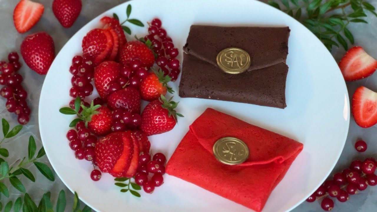 How to make and decorate crepes for Valentine's Day. A simple recipe ...
