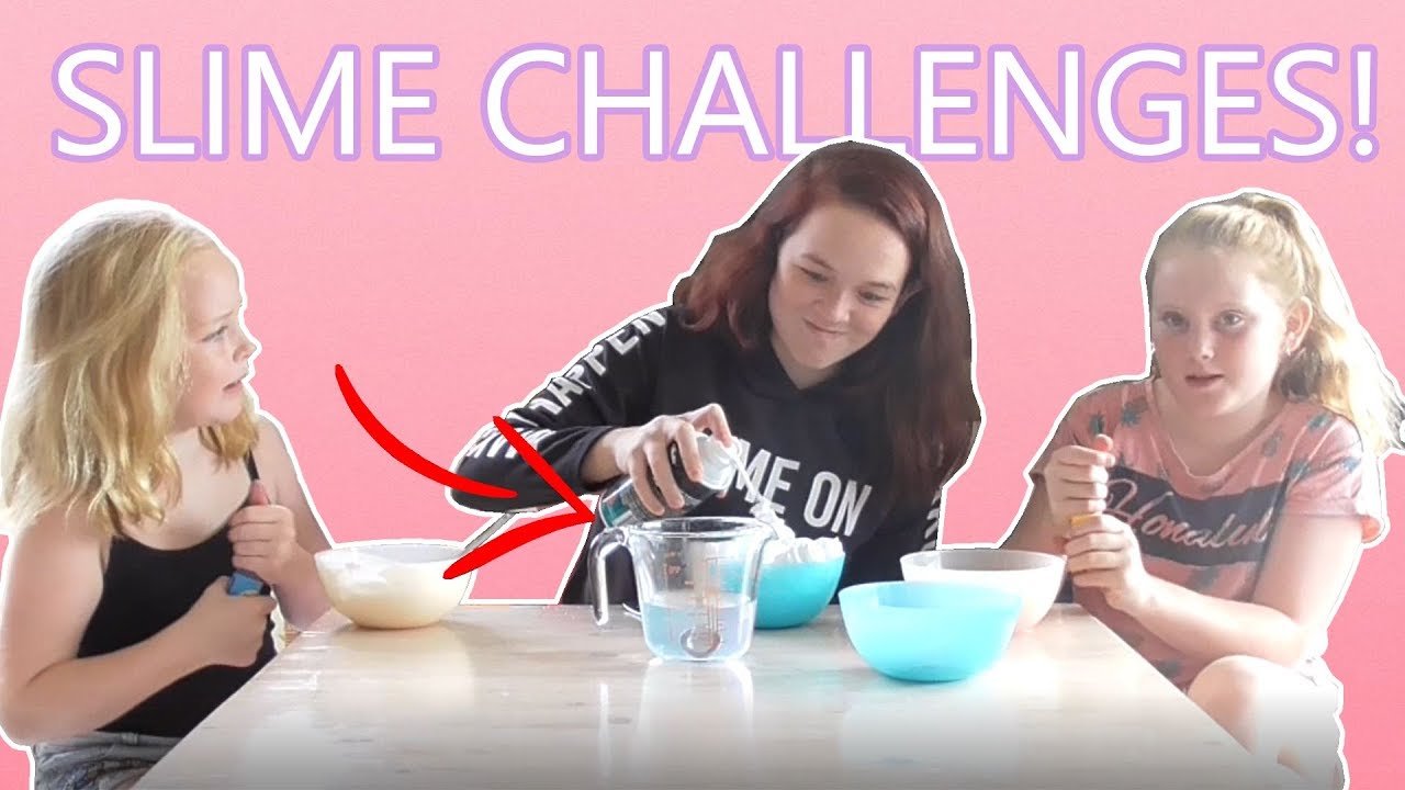 MAKING DIFFERENT SLIMES & SLIME CHALLENGES! - YouTube