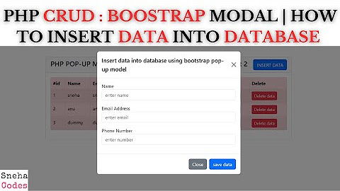 PHP CRUD USING (BOOTSTRAP POP-UP MODAL) - YouTube