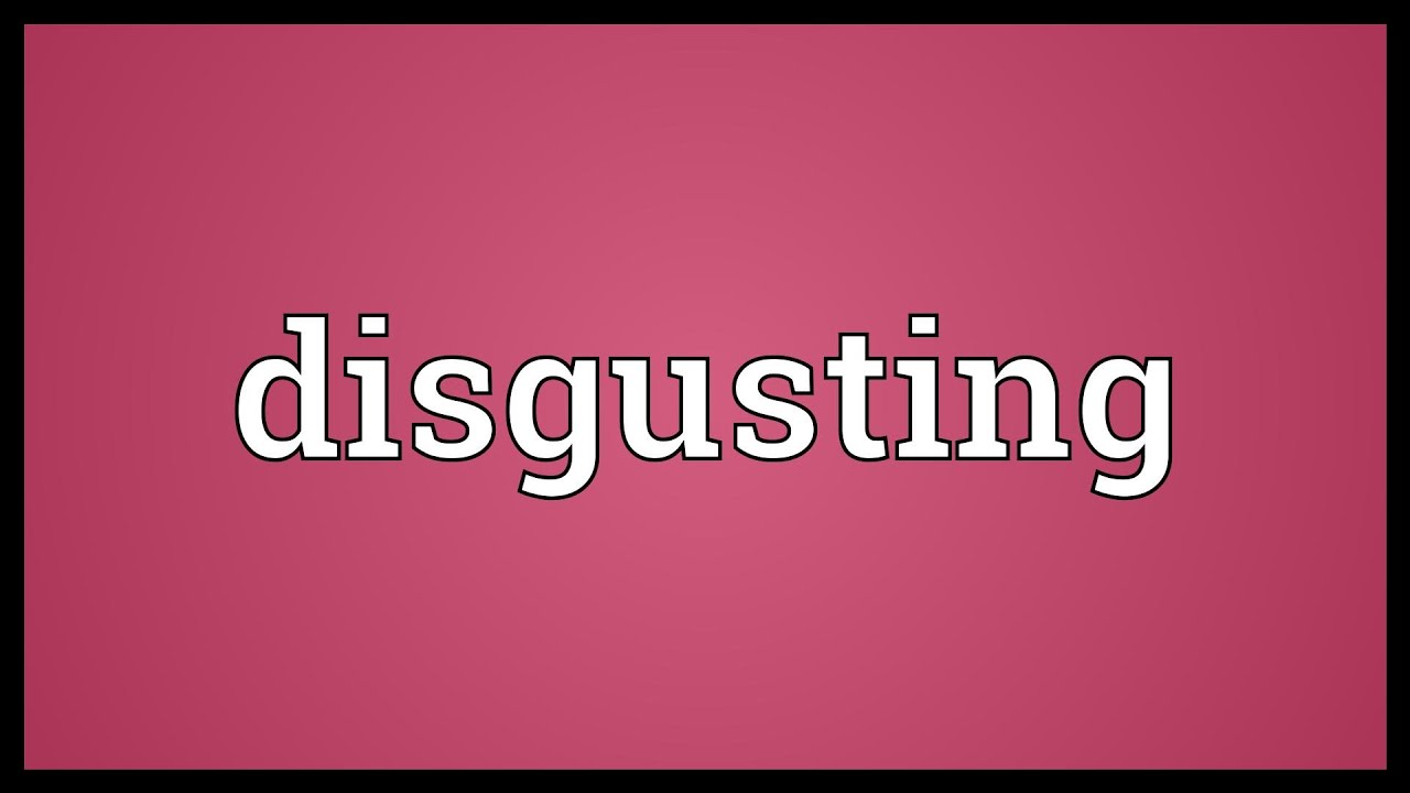 Disgusting Meaning YouTube