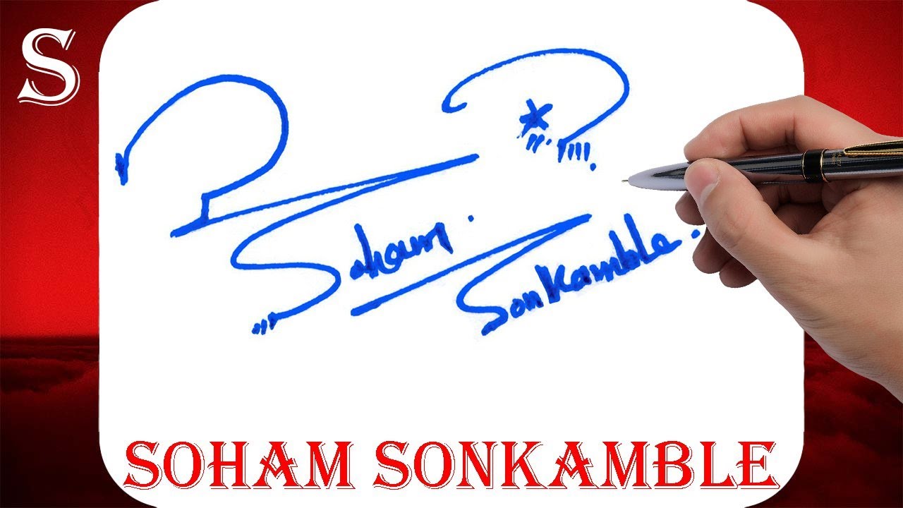 Soham Sonkamble Name Signature Style - S Signature Style -Signature ...