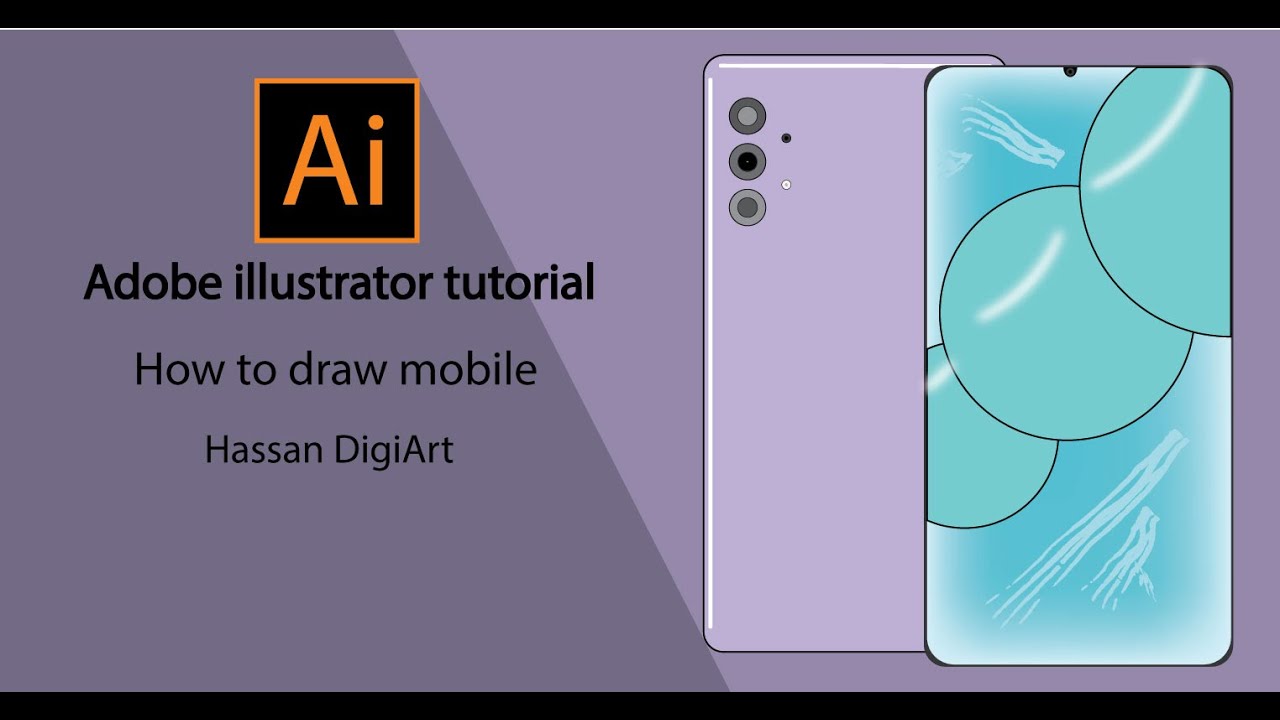 How to draw mobile phone in adobe illustrator cc | Hassan DigiArt - YouTube