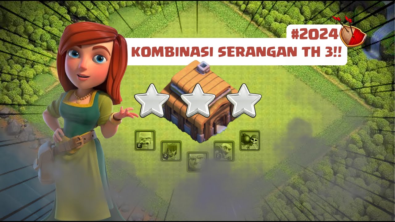 KOMBINASI SERANGAN TH 3!! | Clash Of Clans | COC Indonesia #3 #2024 # ...
