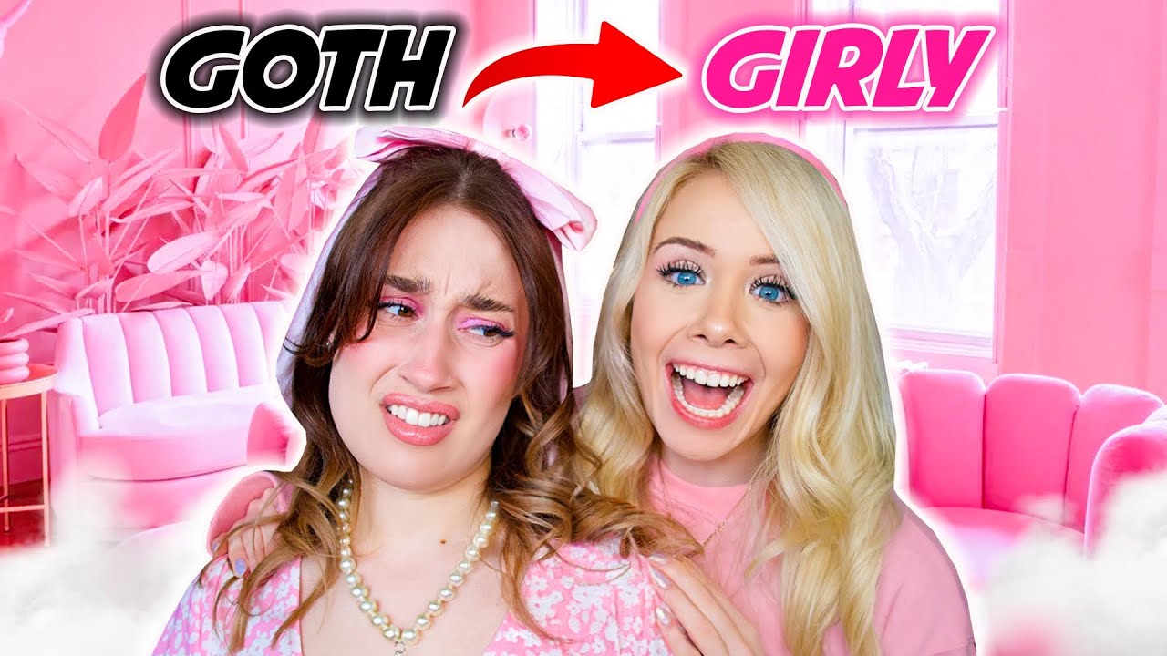 TRANSFORMING MY GOTH BEST FRIEND INTO A GIRLY GIRL! - YouTube