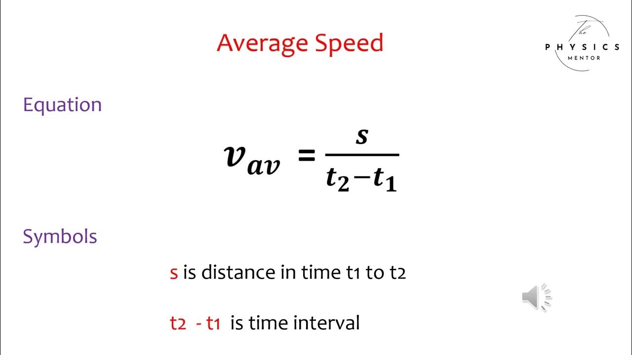 Kinematics: Average and instantaneous speed - YouTube