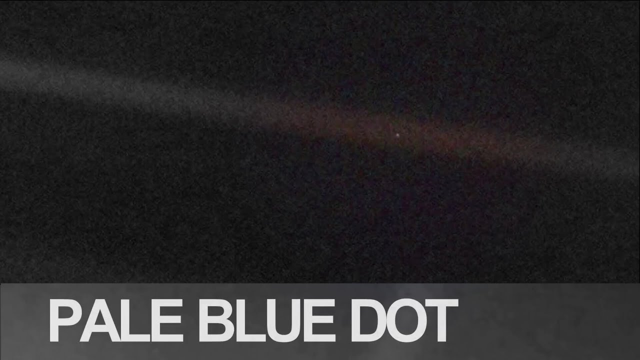 That PALE BLUE DOT. That's here. That's home. That's us. - YouTube