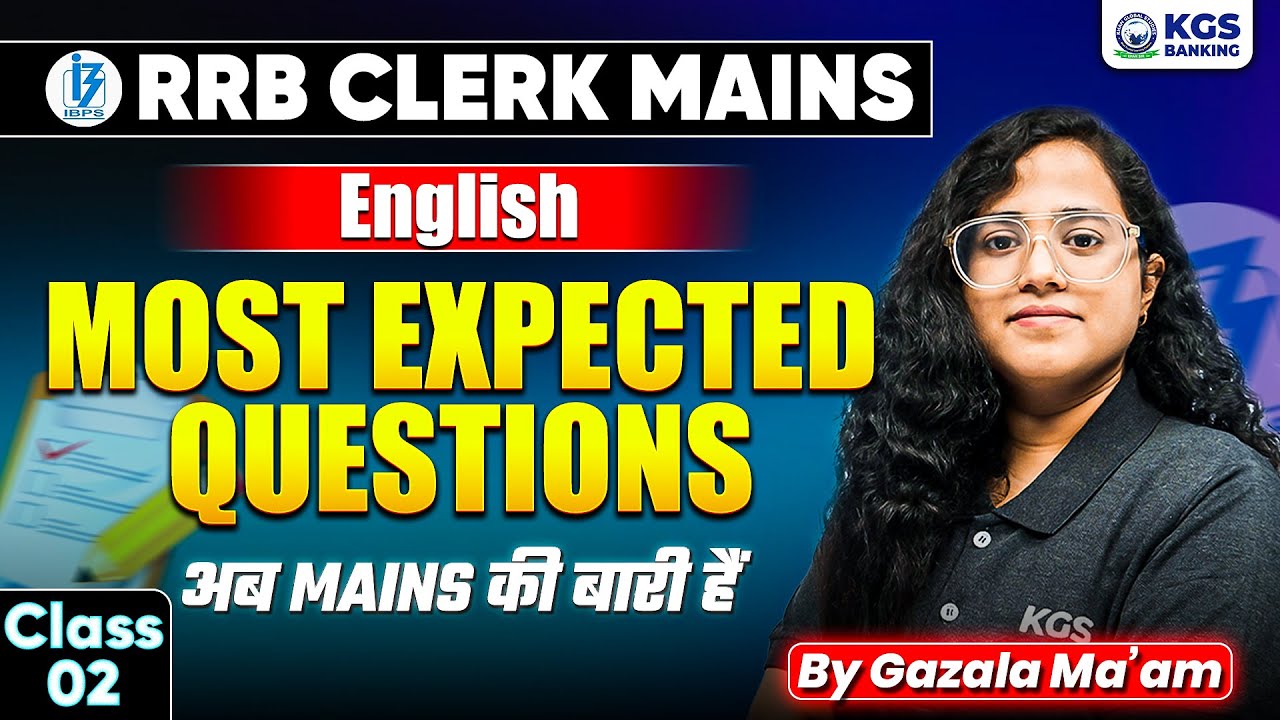 IBPS RRB Clerk Mains Preparation | English Most Expected Questions ...