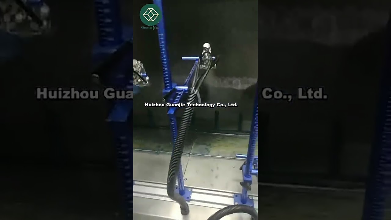 Hot selling spindle spray painting line - YouTube